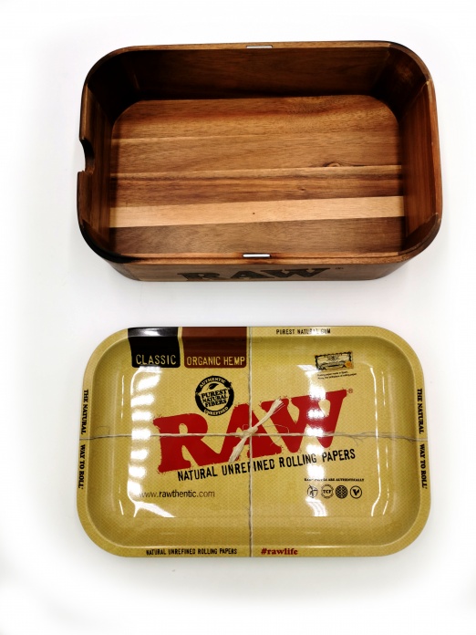 RAW Wooden Cache Box with Tray | S&R Tradelink Ltd
